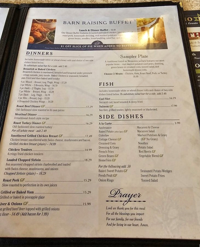 The menu reads like a love letter to hearty Midwest cooking &ndash; broasted chicken, meatloaf, and roast beef all begging for your attention.