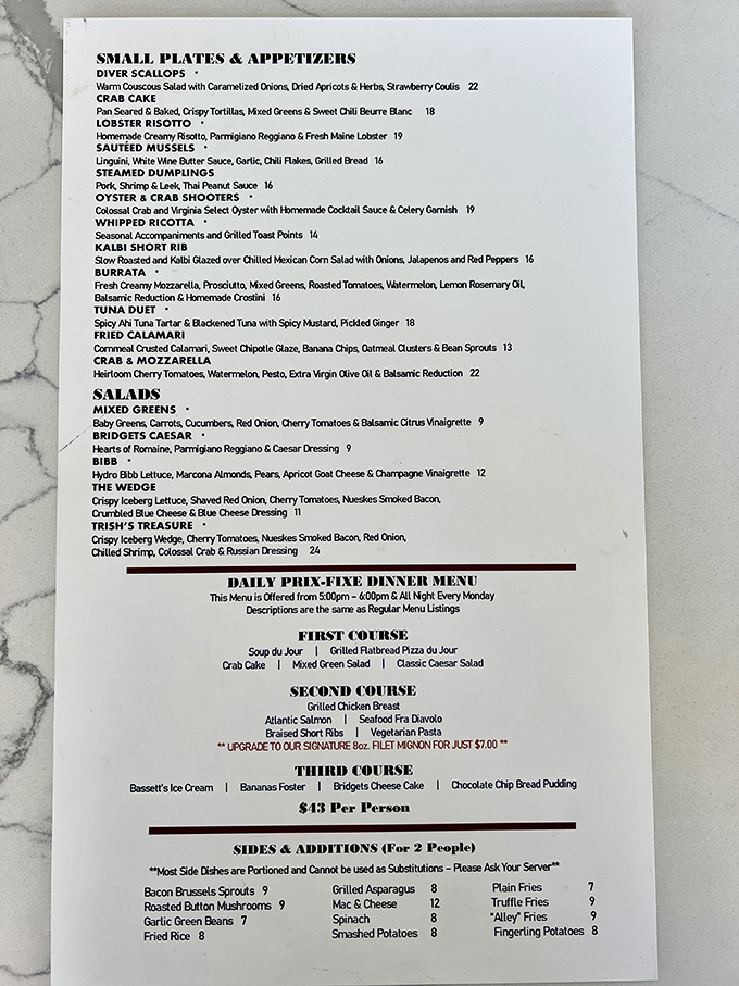 This menu isn't just a list of dishes&mdash;it's a roadmap to happiness. The lobster risotto alone is worth canceling other plans.