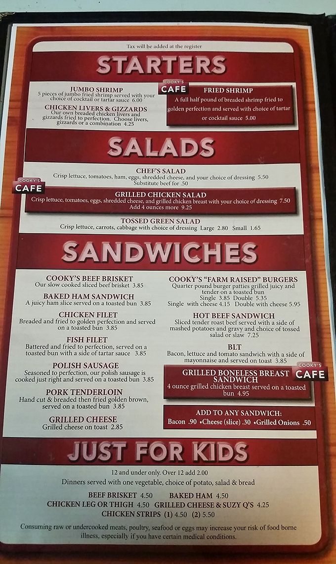 This menu isn't trying to impress food critics&mdash;it's aiming straight for your childhood memories with classics like beef brisket and chicken livers that grandmother would approve.