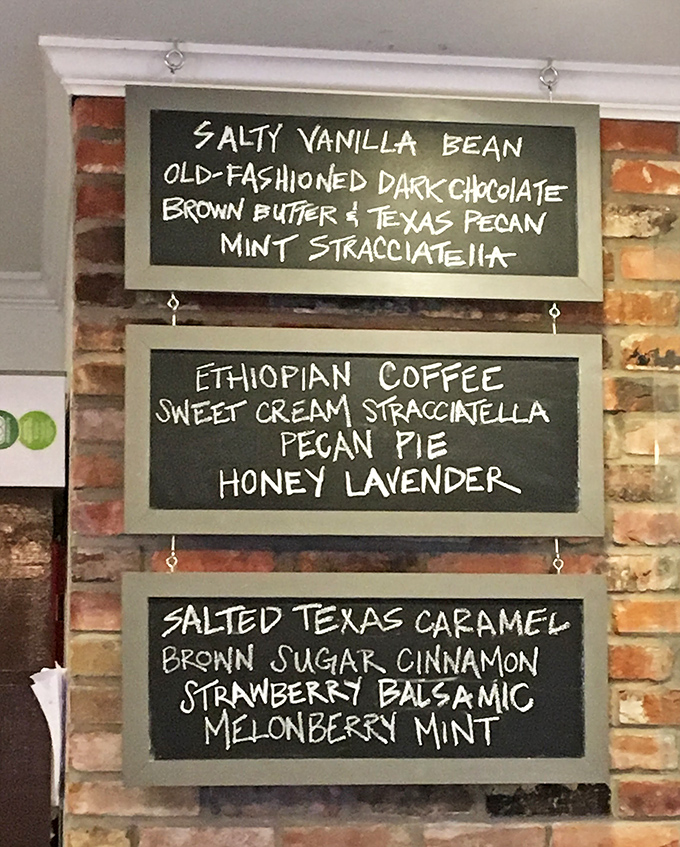 The chalkboard menu reads like poetry for your taste buds&mdash;Honey Lavender and Salty Vanilla Bean are not just flavors, they're declarations.