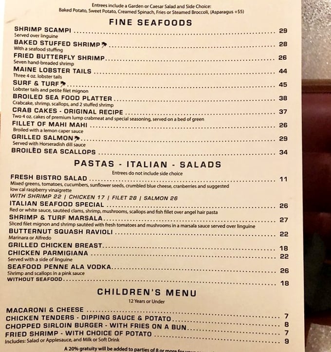 A menu that doesn't need trendy buzzwords or farm-to-table manifestos&mdash;just straightforward offerings that have kept locals coming back for generations.