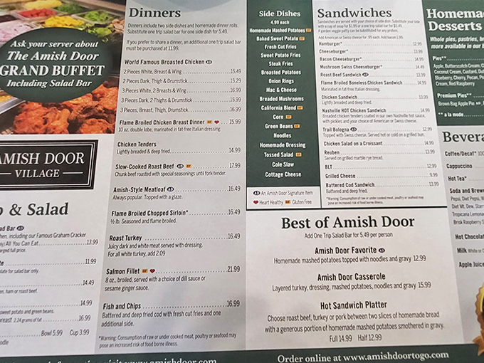 This isn't just a menu—it's a roadmap to happiness. The "World Famous Broasted Chicken" isn't false advertising; it's an understatement.