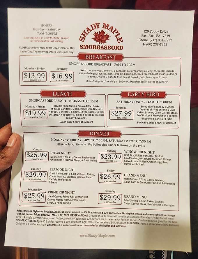 This menu isn't just a list&mdash;it's a roadmap to gastronomic adventure. Study it like you're planning a heist, but with calories instead of diamonds. 