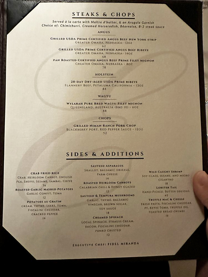 This menu isn't just a list of dishes&mdash;it's a roadmap to happiness. The 28-day dry-aged ribeye is the destination worth every mile.