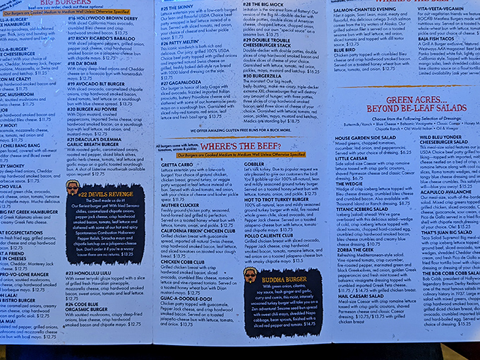 The menu at Grill-A-Burger reads like a novel where every character is delicious. Decision paralysis has never been so enjoyable.