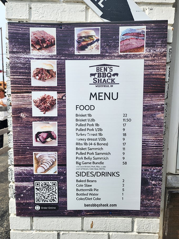 A menu that cuts right to the chase: meat by the pound, sandwiches for the hand-held crowd, and sides that know their supporting role.