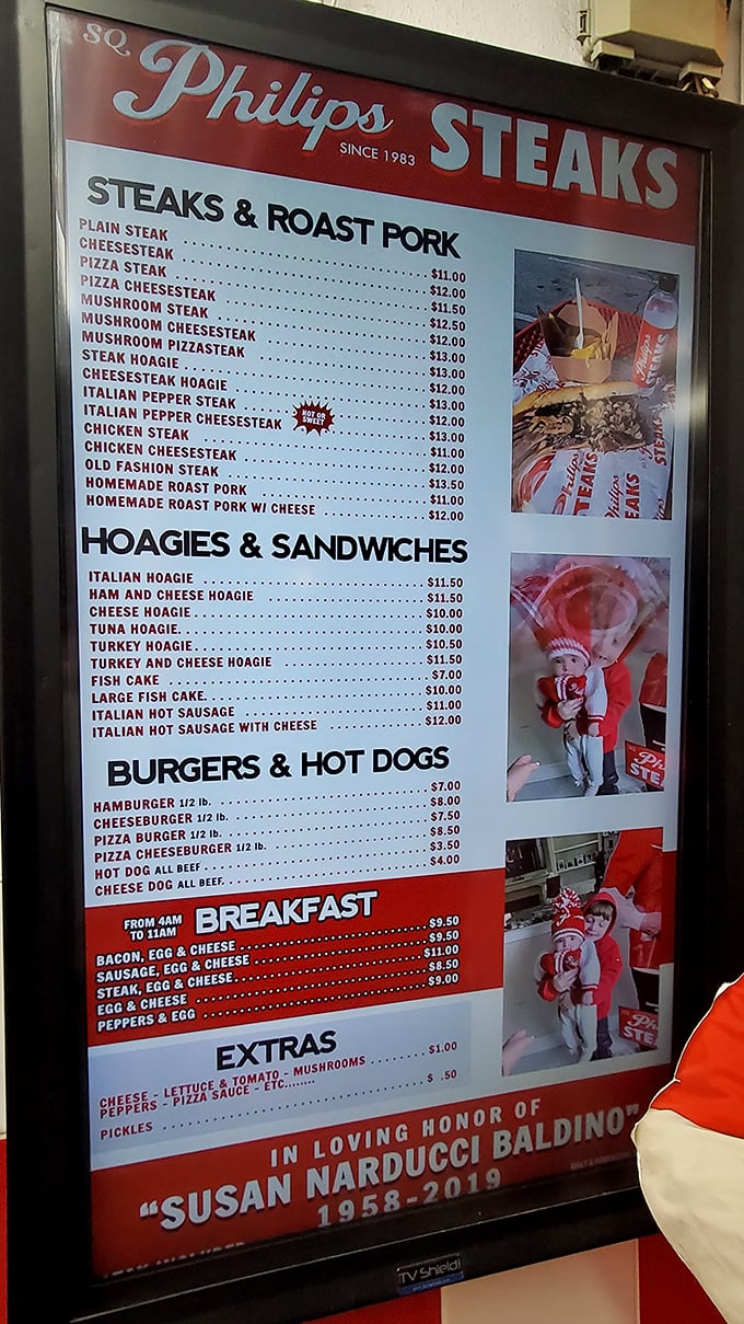 This menu isn't just a list&mdash;it's a roadmap to happiness. Each line represents a different path to sandwich nirvana.