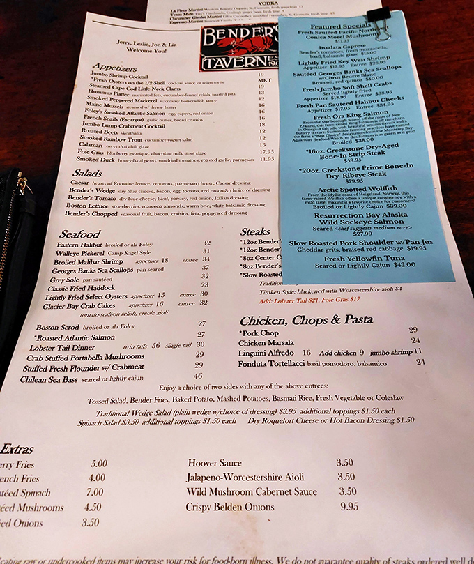 This isn't just a menu&mdash;it's a declaration that seafood excellence can indeed exist hundreds of miles from any ocean. Choose wisely, but you can't choose poorly.