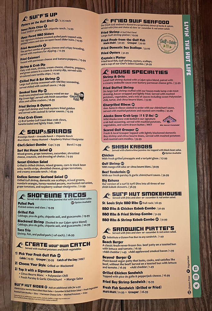 A menu that reads like a love letter to the sea. Choosing just one item might be the hardest decision you'll make all vacation.