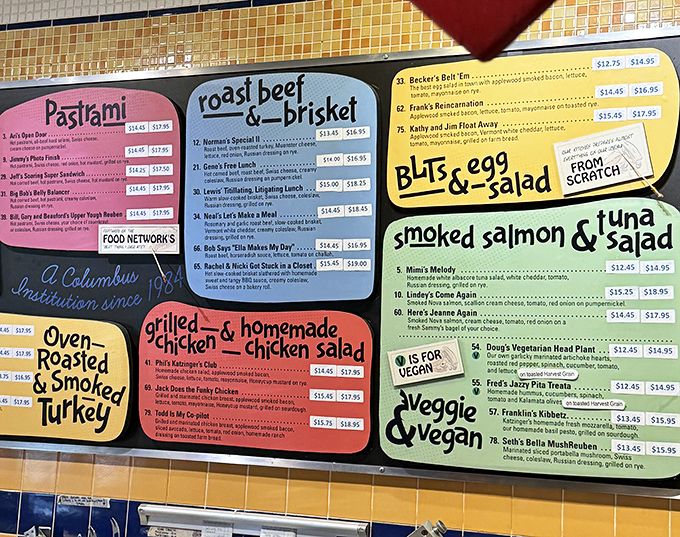 This technicolor menu board isn't just informative&mdash;it's a roadmap to happiness. Choose your own adventure, but there are no wrong turns here.