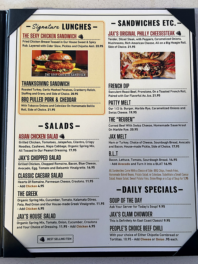 Menu indecision has never been so delightful. The "Sexy Chicken Sandwich" isn't just being cheeky&mdash;it's making a promise it absolutely keeps.