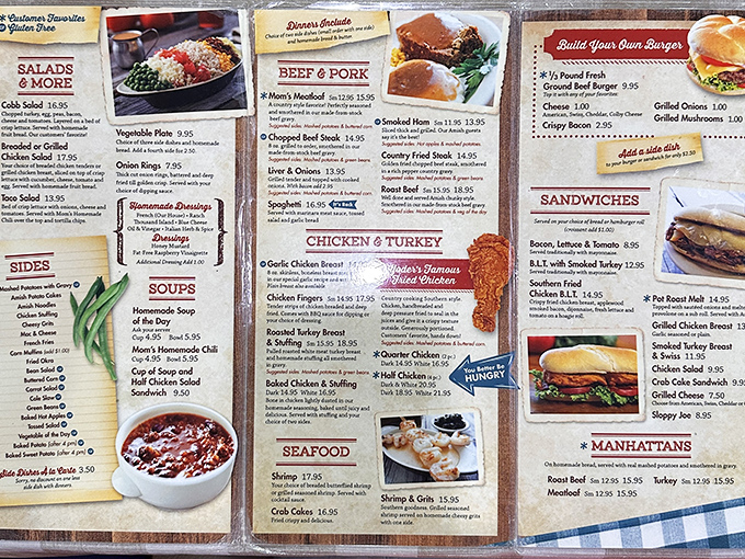 This menu isn't just a list of food&mdash;it's a roadmap to happiness with detours through fried chicken country and pie paradise. 