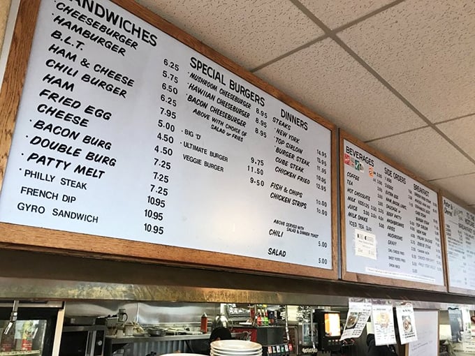 Simple menu boards prove that sometimes the best things in life don't need fancy explanations.