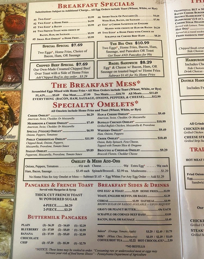 A menu that doesn't need spell-check or fancy fonts&mdash;just honest food at prices that make you wonder what year it is.