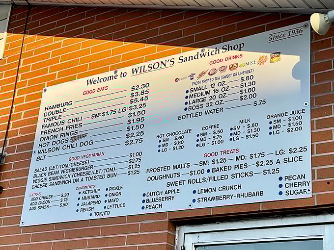 A menu board that hasn't changed much over the decades &ndash; proof that when you've perfected something, there's no need to complicate it. Simplicity never goes out of style.