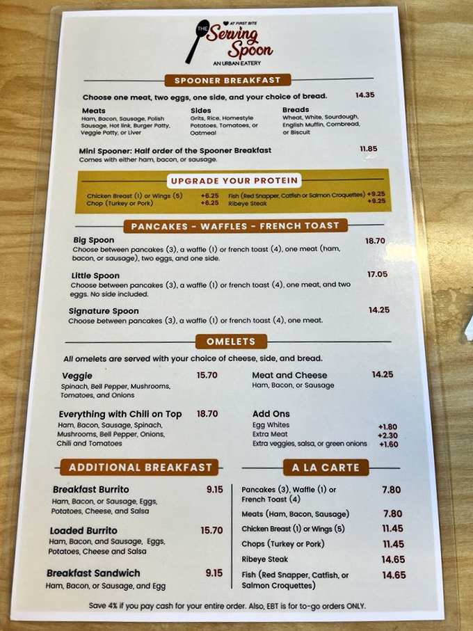 The menu reads like a love letter to Southern breakfast traditions. Decision paralysis has never been so delicious.