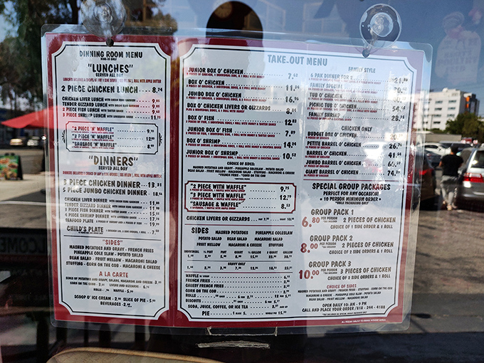 A menu that doesn't need translation &ndash; just straightforward comfort food categories like "Lunches" and "Dinners" that speak directly to your hunger.