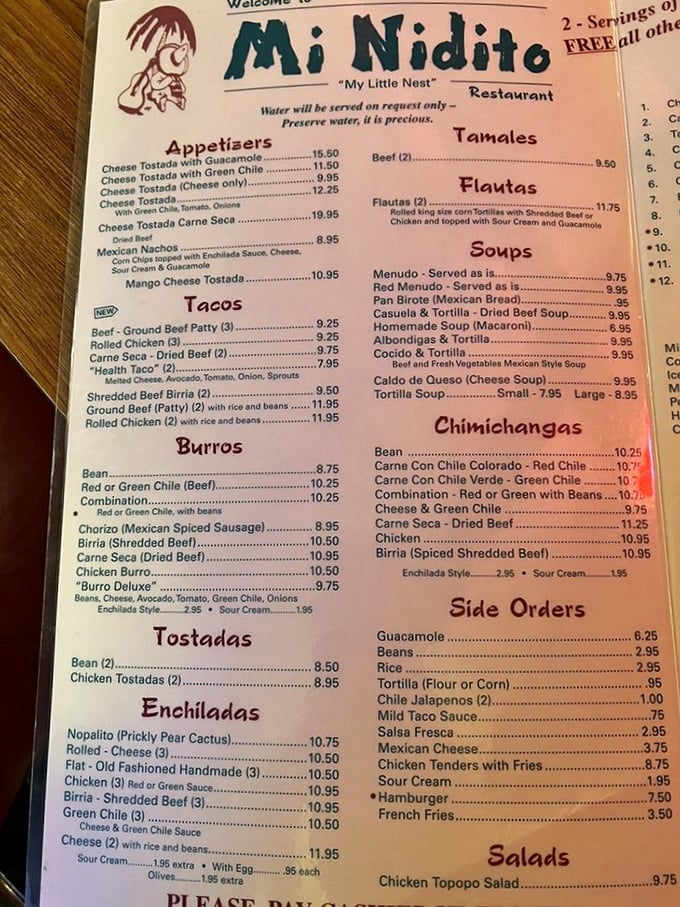 This menu reads like a love letter to traditional Mexican cuisine, written in delicious detail.
