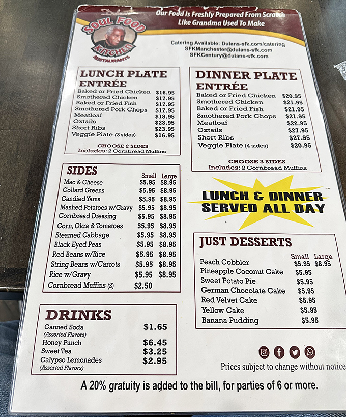 This menu isn't just a list&mdash;it's a roadmap to happiness. The hardest part isn't choosing what to eat, but what to save for next time.