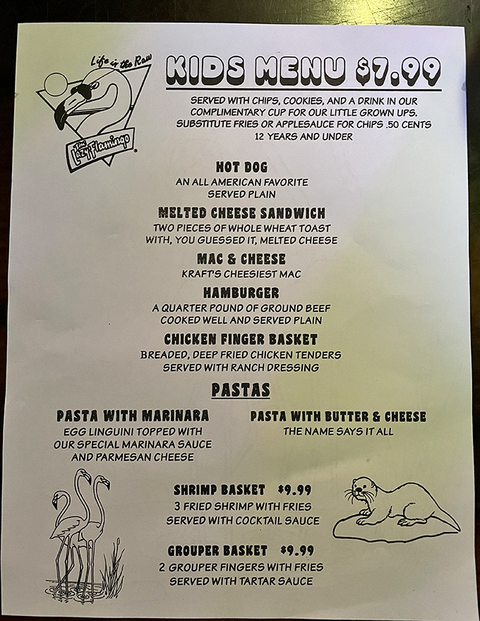 Kid-friendly without the fancy fuss. Their children's menu covers all the classics while parents can focus on the seafood treasures.