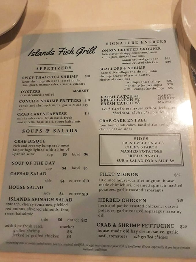 This menu reads like a love letter to the ocean, with each dish promising a different kind of maritime romance.