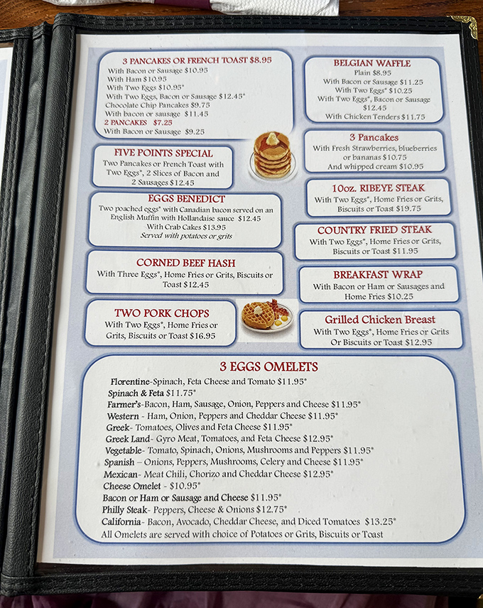 A menu where everything costs less than what you'd pay for parking at those fancy downtown spots. Notice how they don't need exotic ingredients to tempt you?