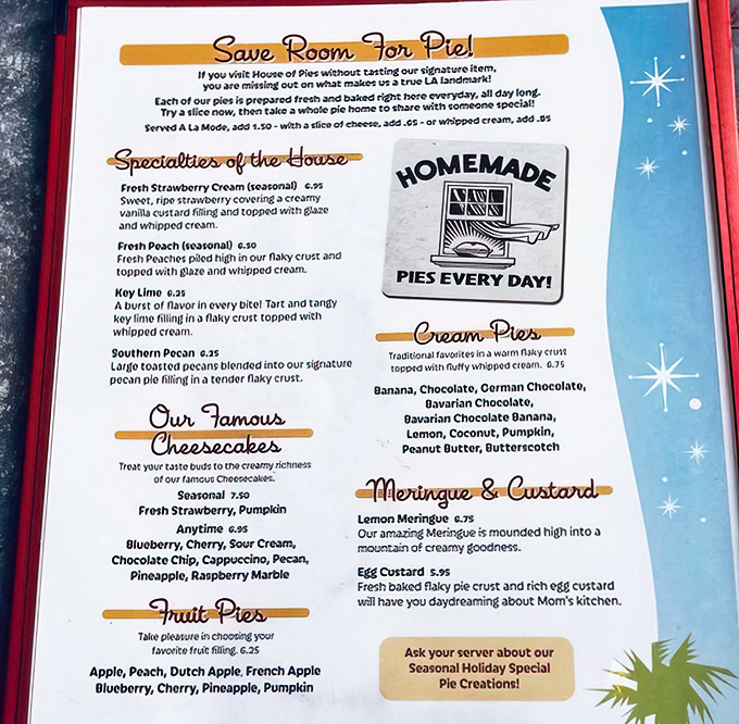 "Save Room For Pie!" isn't just a suggestion—it's the eleventh commandment at this Los Angeles institution.