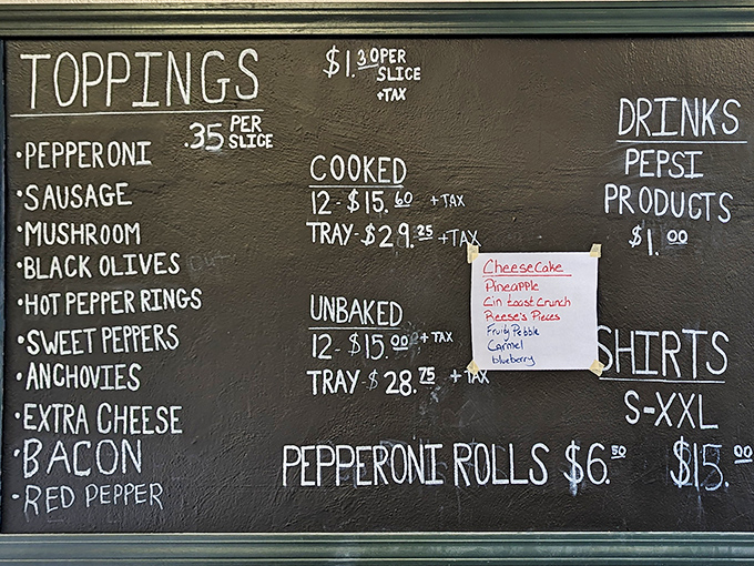 Simple menu, serious business – sometimes the best things come without fancy marketing gimmicks.
