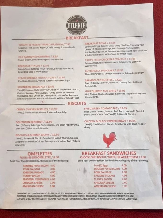 This menu isn't just a list of options&mdash;it's a roadmap to breakfast paradise where decisions become deliciously difficult and "I'll have what they're having" becomes your mantra.