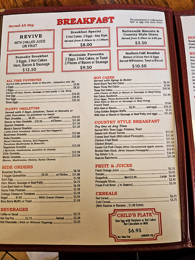 This menu reads like a love letter to every breakfast dream you've ever had.