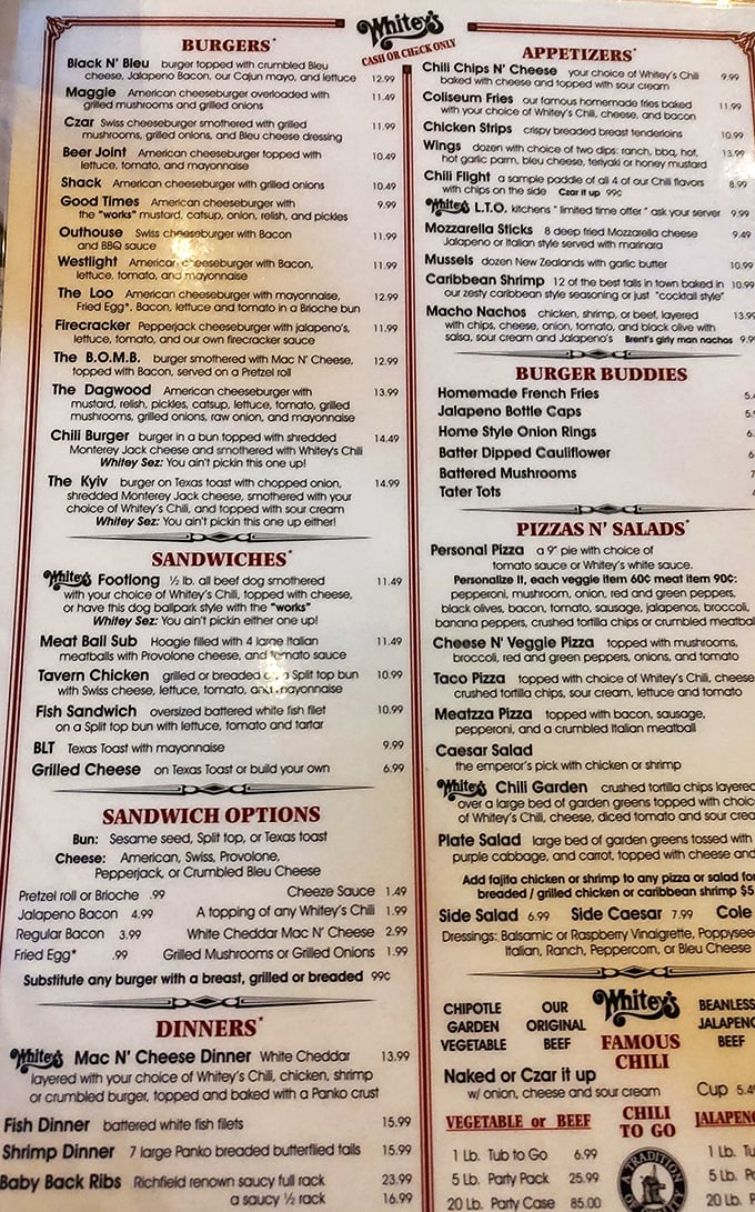 A menu that reads like a love letter to comfort food&mdash;each item promising the kind of satisfaction that makes you close your eyes when you take that first bite.