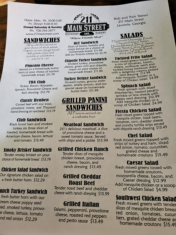 A menu that reads like a love letter to comfort food classics. Each sandwich promises a journey that begins with homemade bread and ends with pure satisfaction.