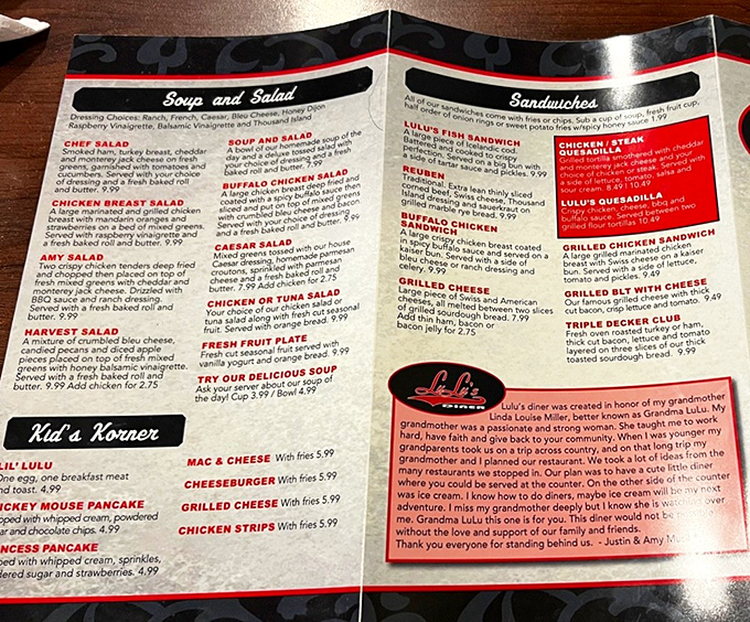 A menu that doesn't need pretentious descriptions&mdash;just honest food that speaks the universal language of comfort and satisfaction.