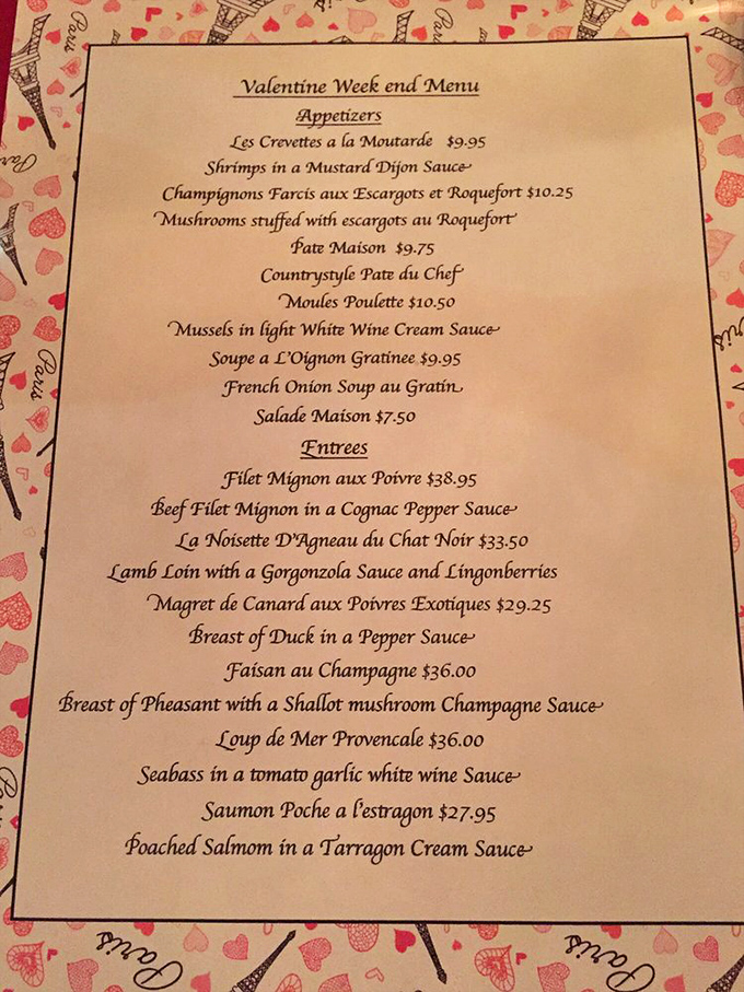 A Valentine's menu that would make Cupid himself skip the arrows and just hand over this list of French classics.