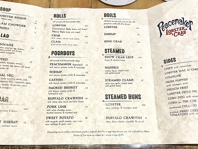 The menu reads like a love letter to coastal cuisine &ndash; each item promising a vacation for your taste buds without the TSA pat-down.