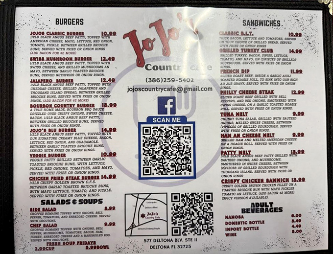 A menu that doesn't need fancy fonts to impress—just honest food that makes decision-making the hardest part of your day.