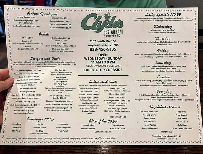 This menu isn't just a list of food; it's a roadmap to happiness. Each item promises a delicious journey through Southern traditions.