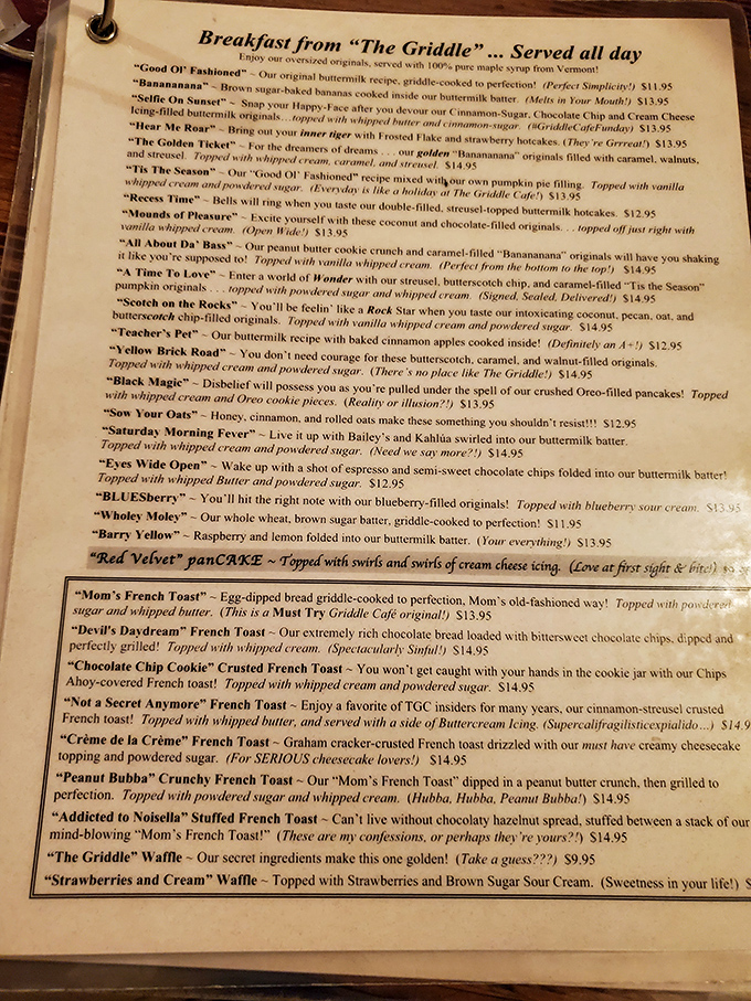 This menu reads like a love letter to carbohydrates, and frankly, we're ready to say yes.