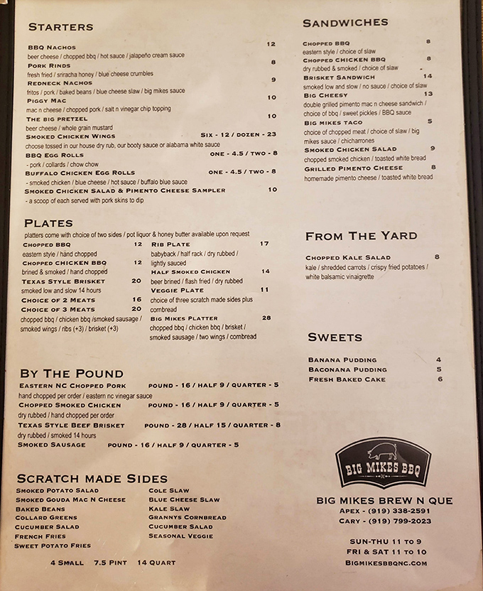 This menu isn't just a list&mdash;it's a roadmap to happiness. Study it carefully, for great adventures in flavor await.