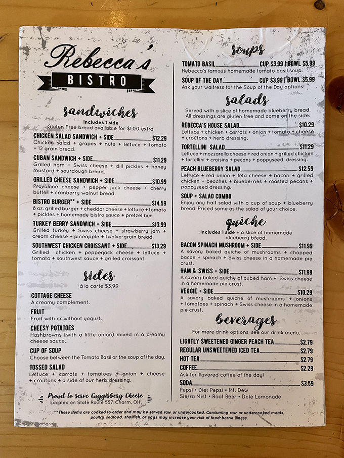 This menu isn't just a list of options &ndash; it's a roadmap to happiness. The hardest part is choosing just one thing.