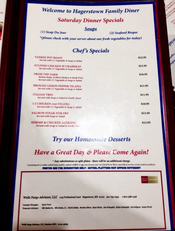 The menu reads like a love letter to smoked meats, with each description promising a different path to culinary bliss.