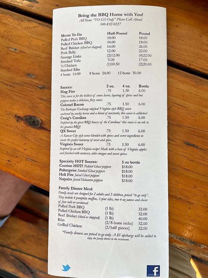 This menu isn't just a list&mdash;it's a roadmap to happiness. Note the smoked tofu option for your vegetarian friend who's about to convert.