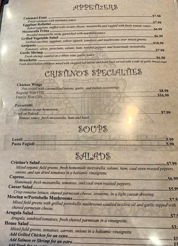 A menu that doesn't try to dazzle with endless options, but instead focuses on perfecting Italian classics. Each dish represents generations of culinary wisdom.