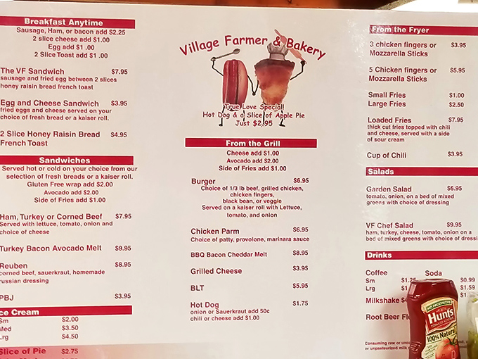 This menu isn't just a list of food &ndash; it's a roadmap to happiness. The "Hot Dog/Cave Special" might be the best deal since sliced bread (which they also make).