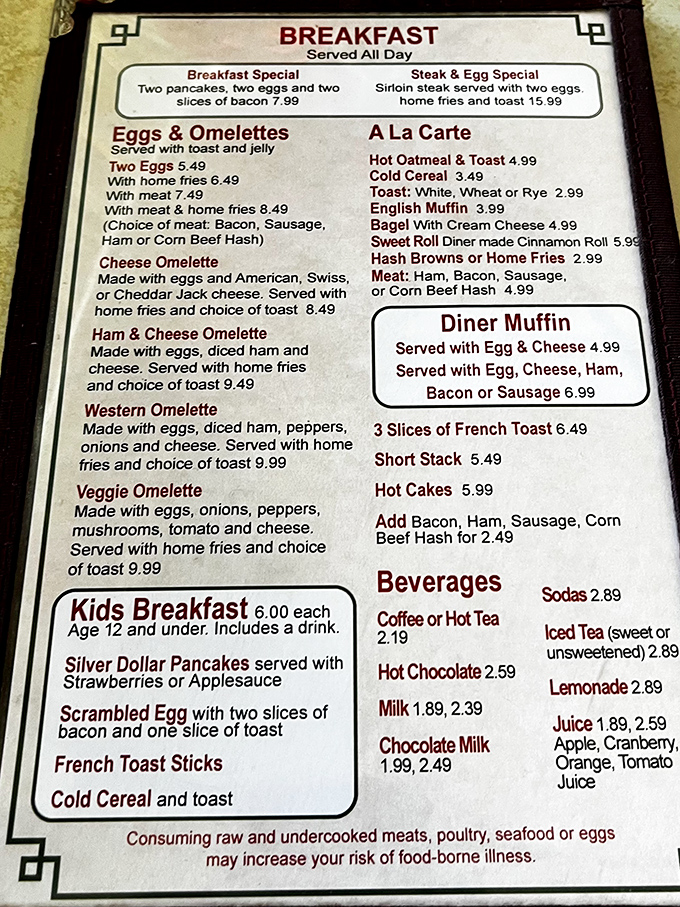 A menu that doesn't need fancy fonts or pretentious descriptions&mdash;just honest breakfast classics that have been perfecting mornings since before Instagram existed.
