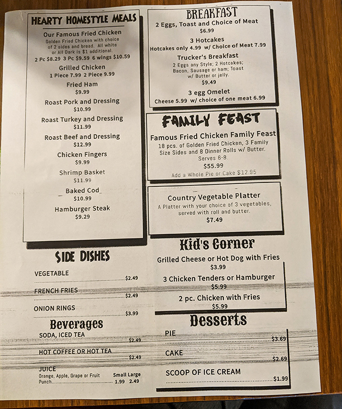 A menu that doesn't need fancy fonts or pretentious descriptions&mdash;just honest food that makes you want to loosen your belt before you even order.