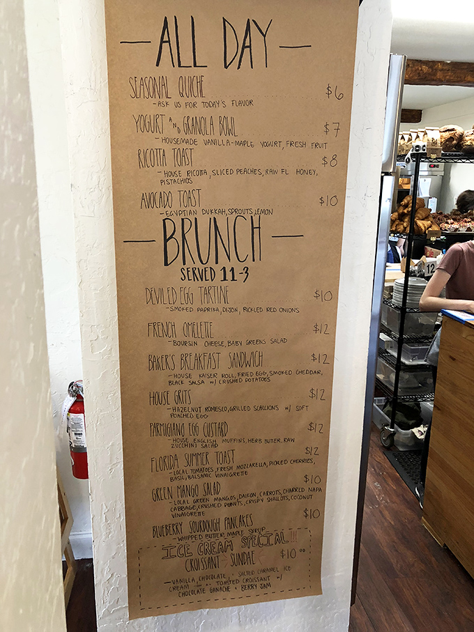 This handwritten menu on kraft paper isn't just charming&mdash;it's a roadmap to flavor paradise. Each item promises a different journey for your taste buds.
