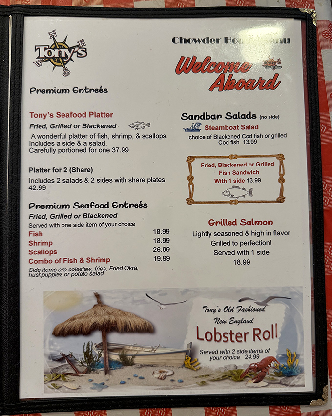 A menu that speaks the universal language of seafood lovers &ndash; no decoder ring required, just an appetite for oceanic delights.