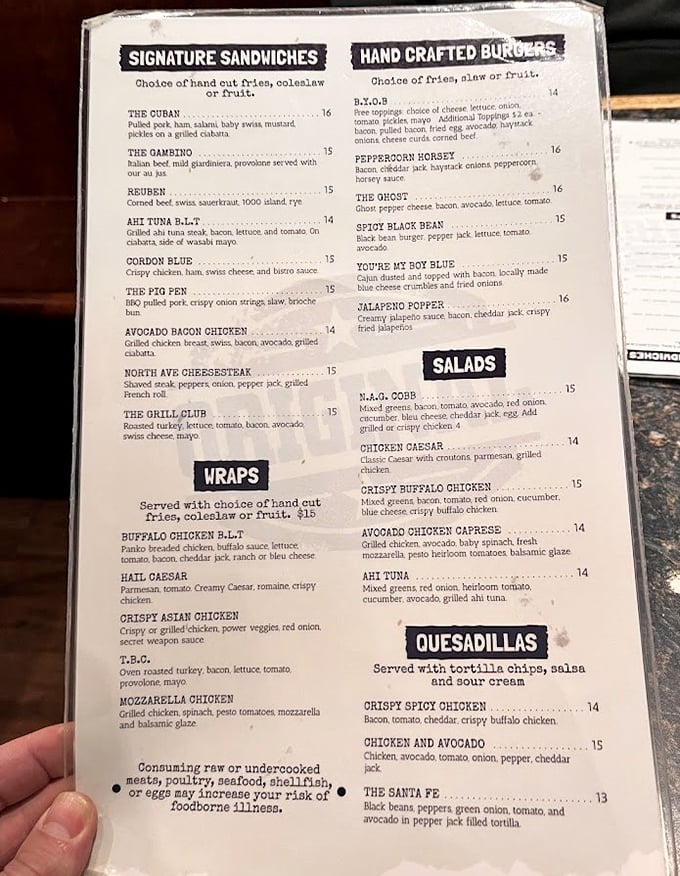 This menu reads like a love letter to American comfort food, with prices that won't require a second mortgage.
