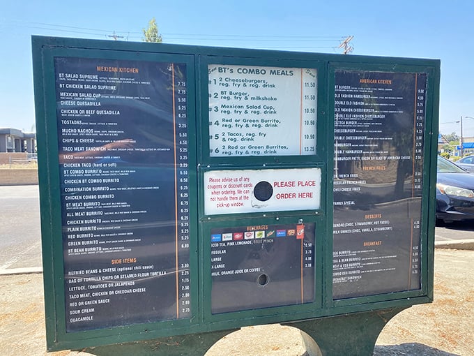 A menu that reads like a love letter to both American classics and Mexican favorites, all at wallet-friendly prices.